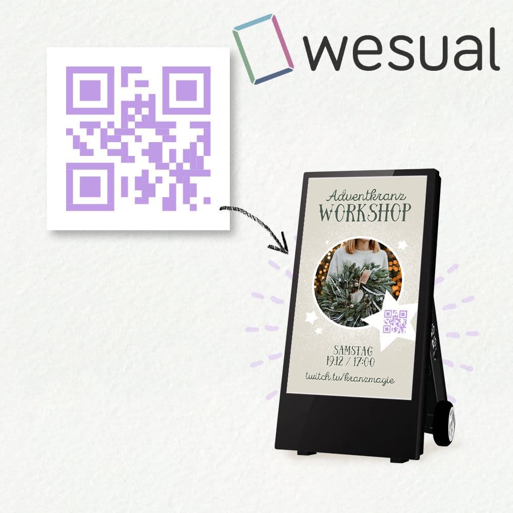 QR-Code Modul für Wesual Create Digital Signage Software